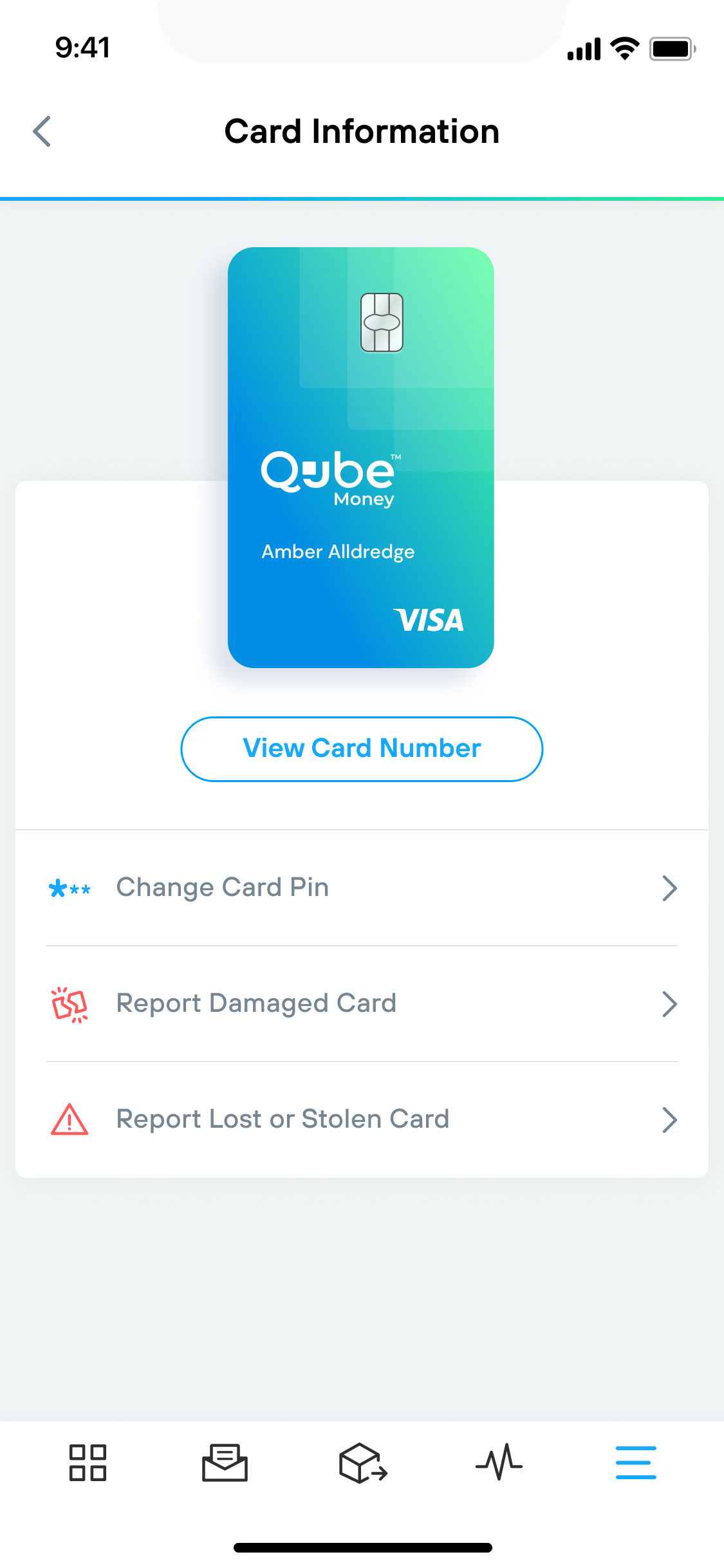 How do I find my virtual debit card information? – Qube Money Support